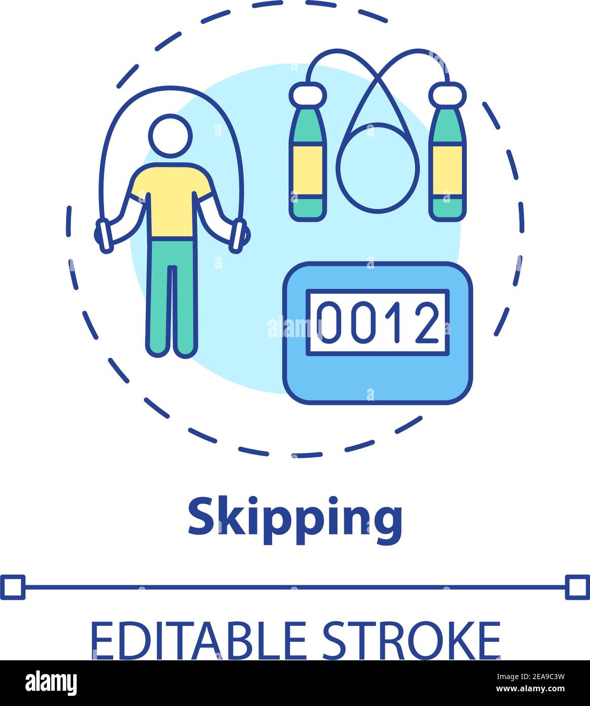Skipping concept icon Stock Vector Image & Art - Alamy