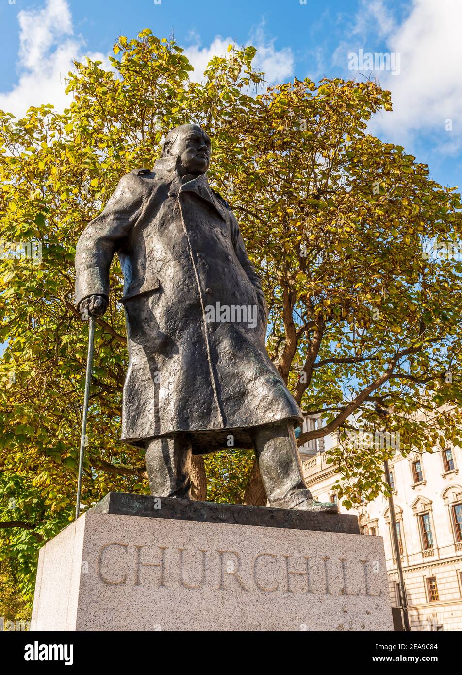 Statue of Winston Churchill in London, England, UK Stock Photo - Alamy