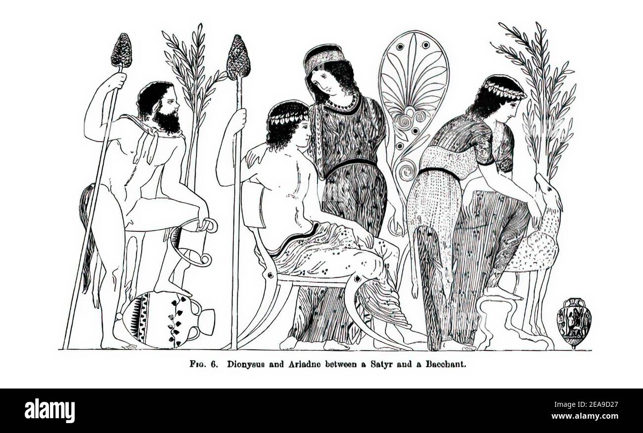 Vintage line drawing or engraving illustration of Greek Roman mythology ...