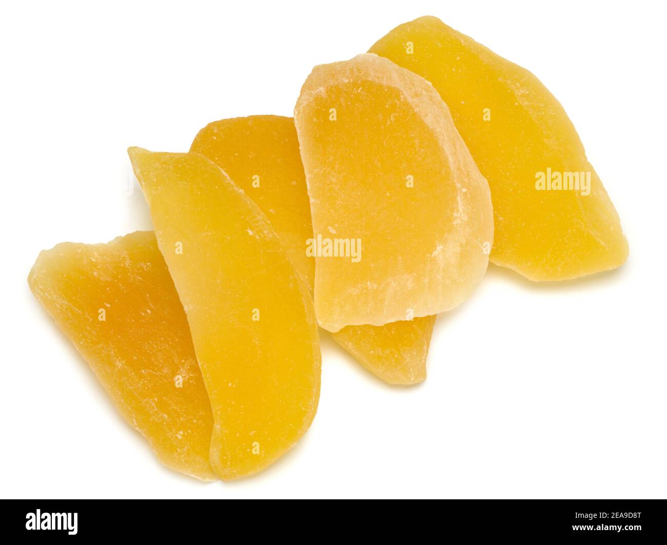 Dried mango slices . Candied slices of mango fruit close-up Stock Photo ...
