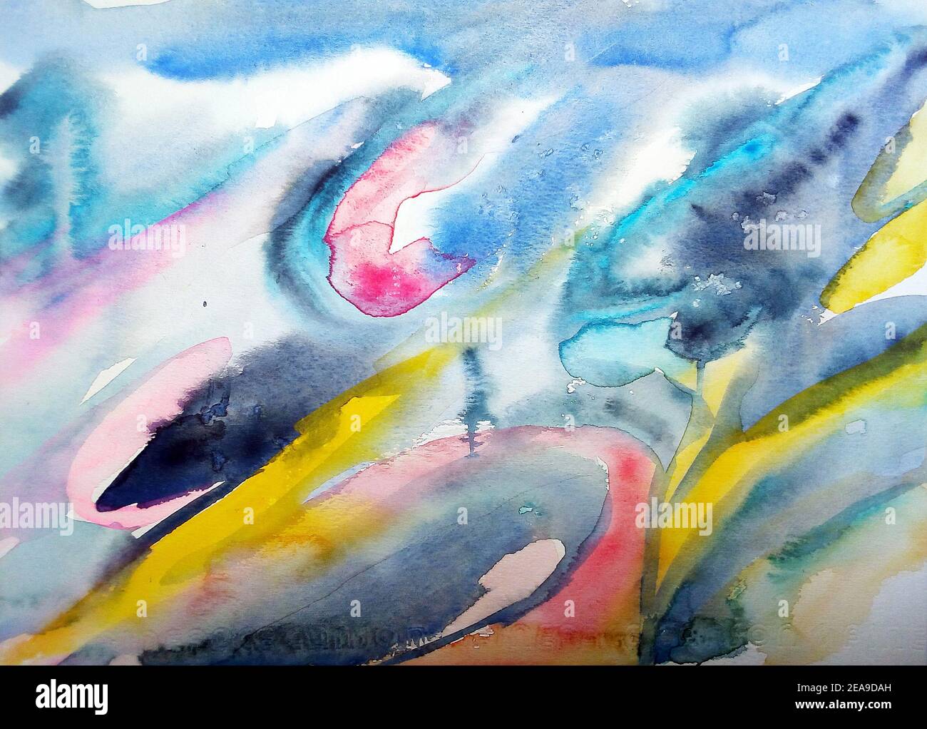 art colorful abstract watercolor painting background for design Stock ...