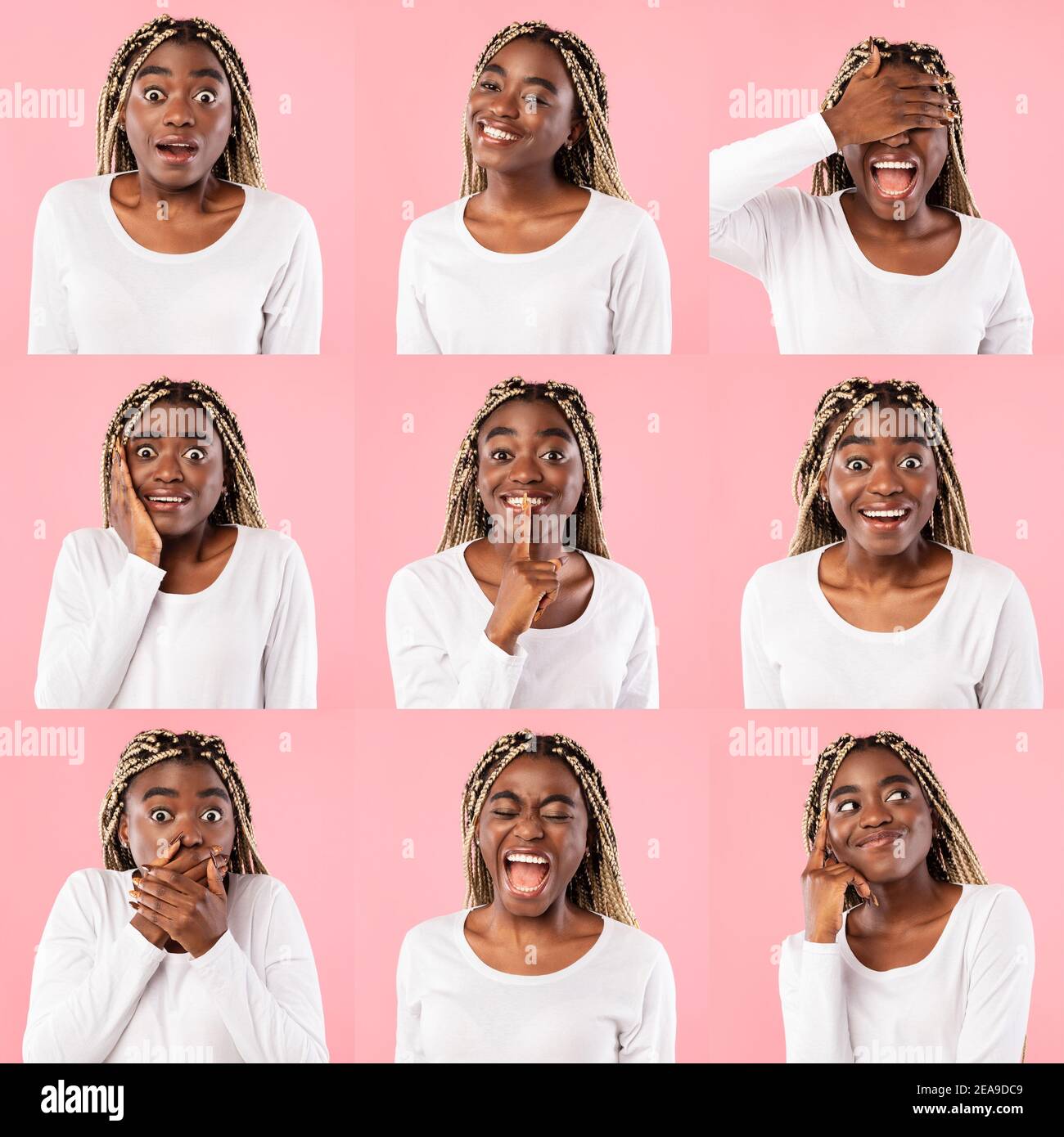Expressing different emotions collage hi-res stock photography and ...