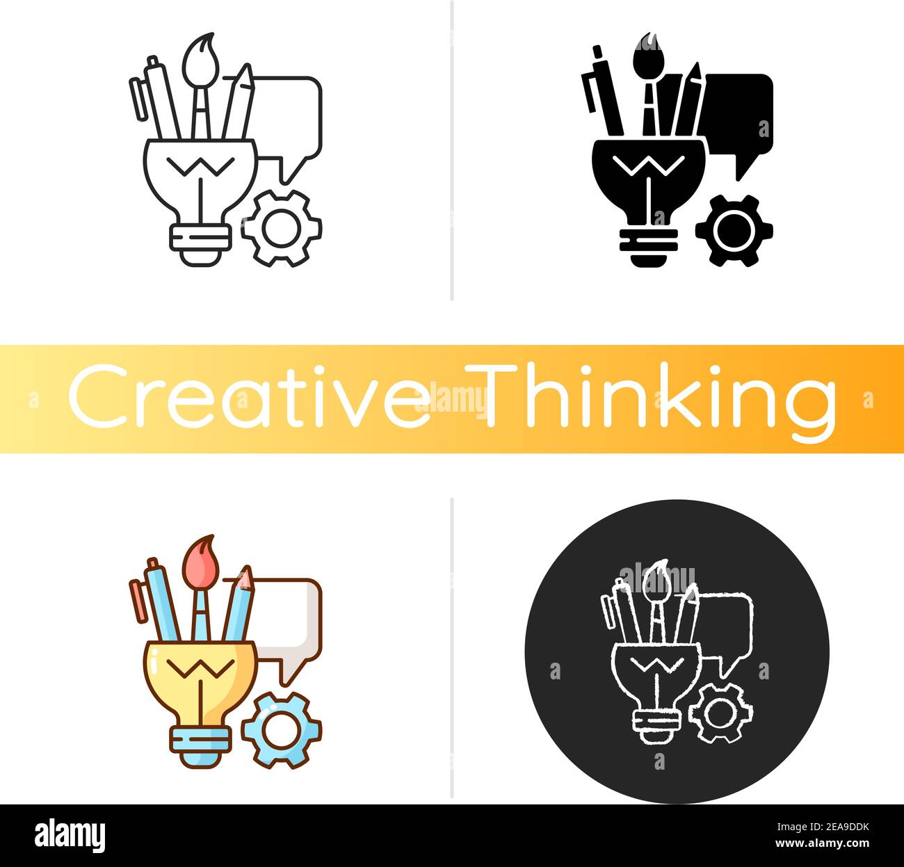 Artistic thinking icon Stock Vector Image & Art - Alamy