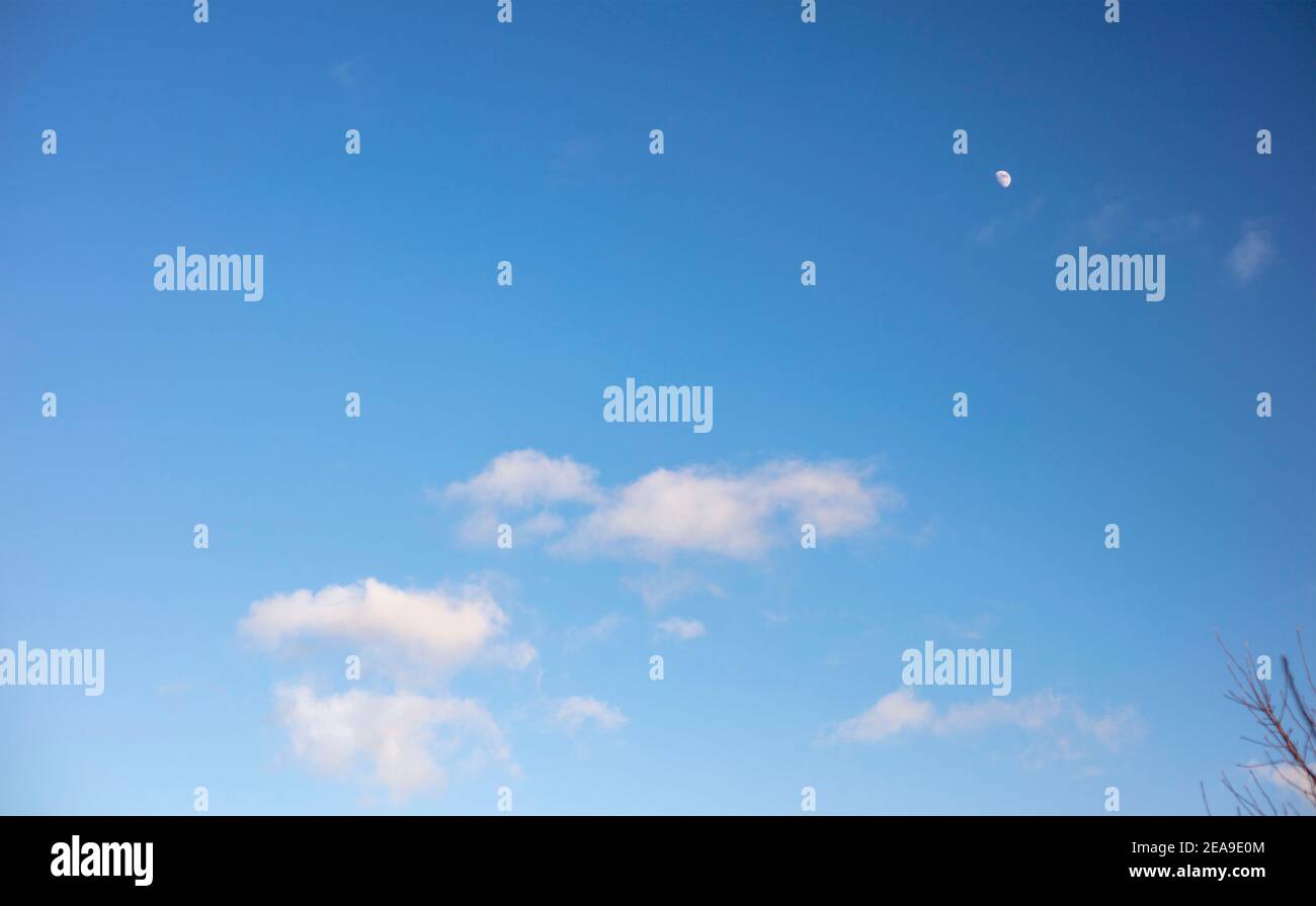 Blue sky, high resolution natural background Stock Photo - Alamy