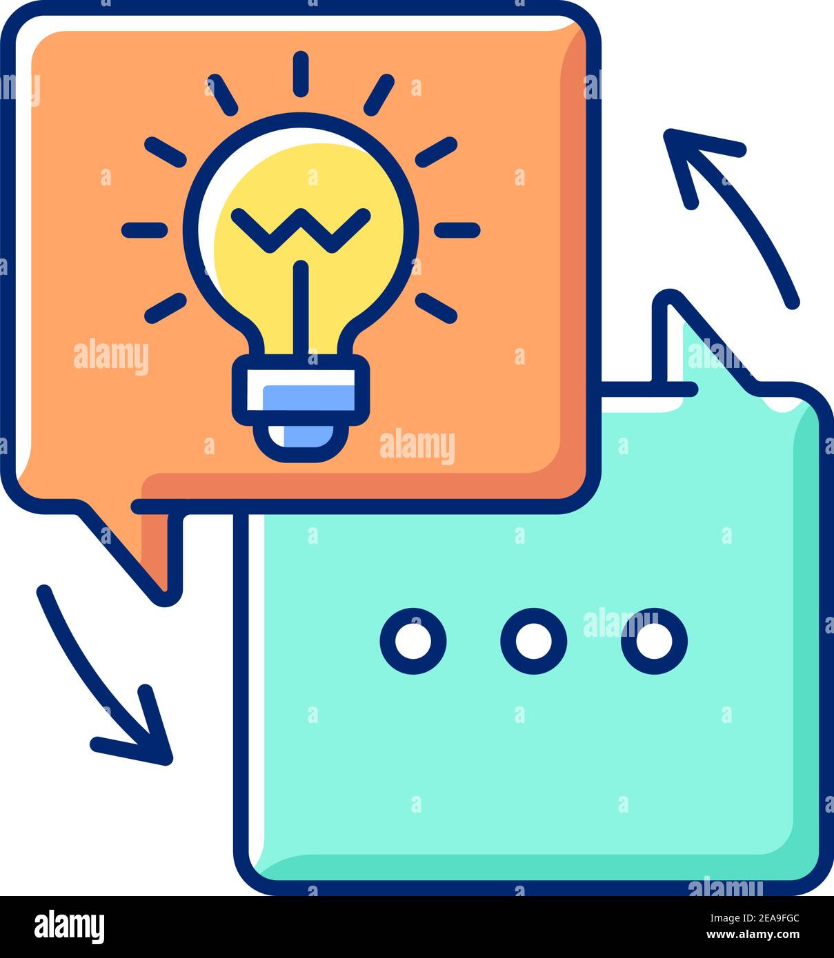 Sharing experience RGB color icon Stock Vector Image & Art - Alamy