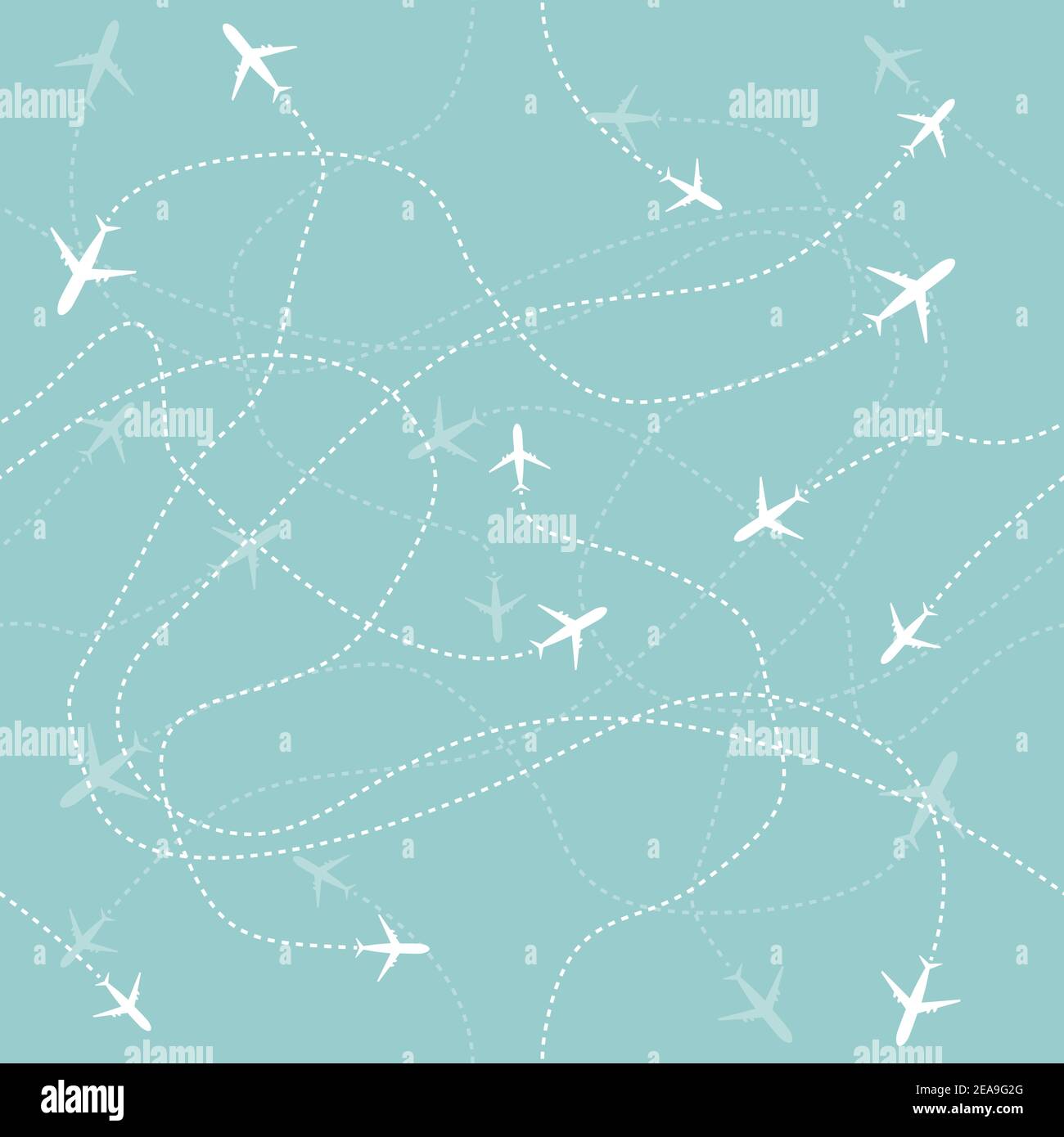 Travel aircraft seamless pattern. Fly vector graphic background. Symbol ...