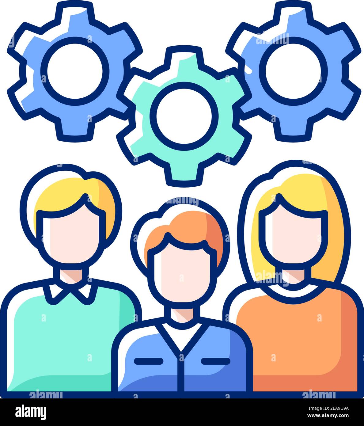 Staff training RGB color icon Stock Vector Image & Art - Alamy