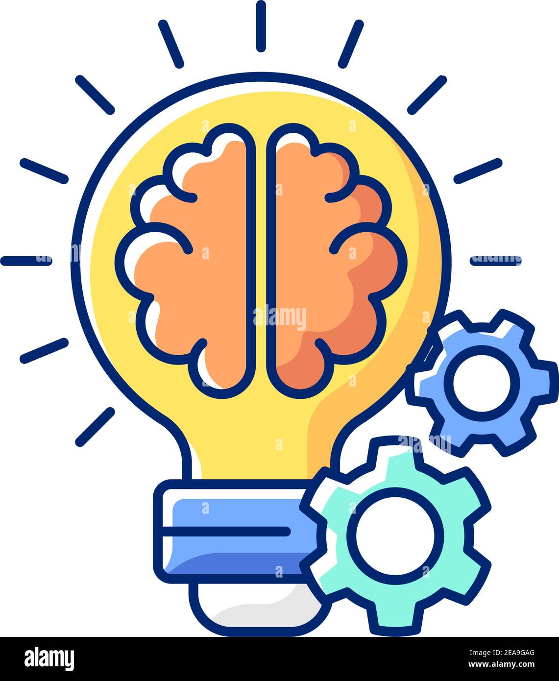 Idea generation RGB color icon Stock Vector Image & Art - Alamy