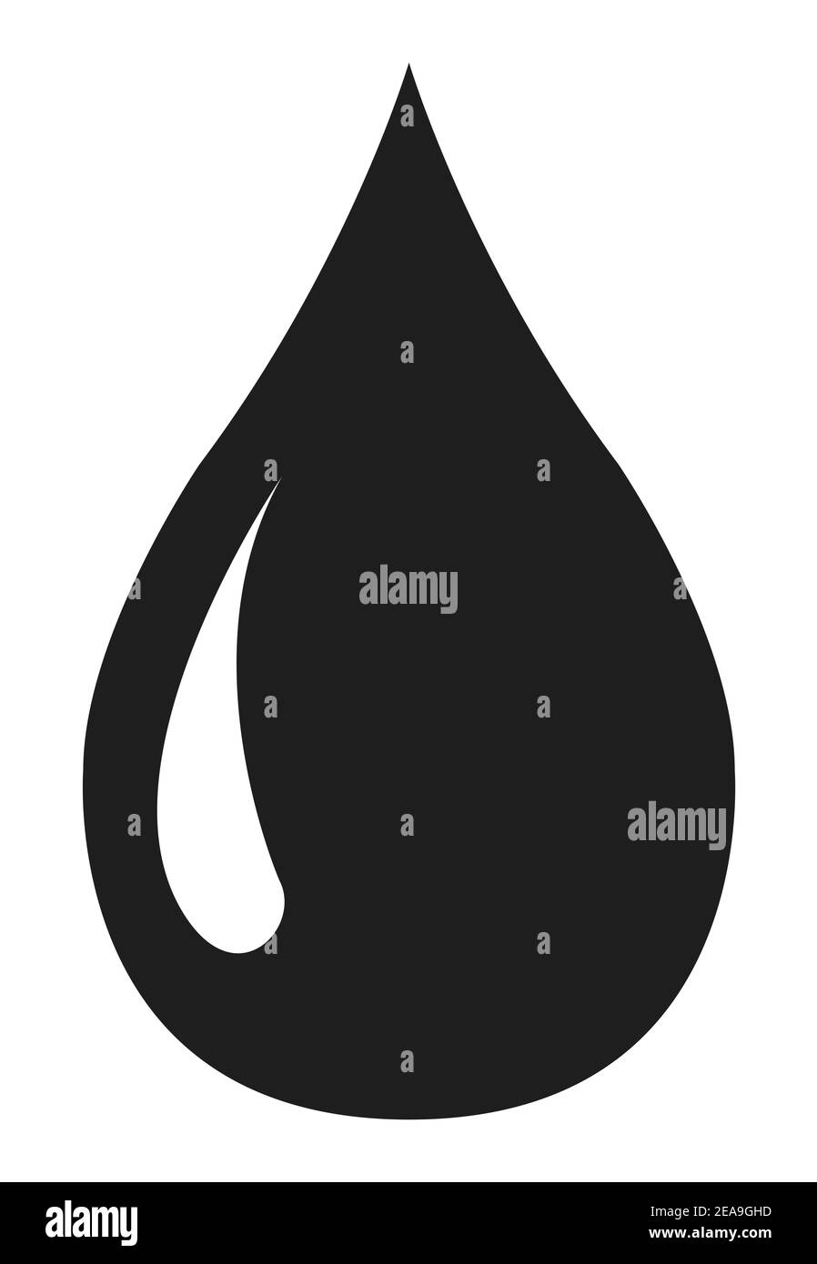 Water drop icon, aque nature symbol. Sign isolated design vector ...