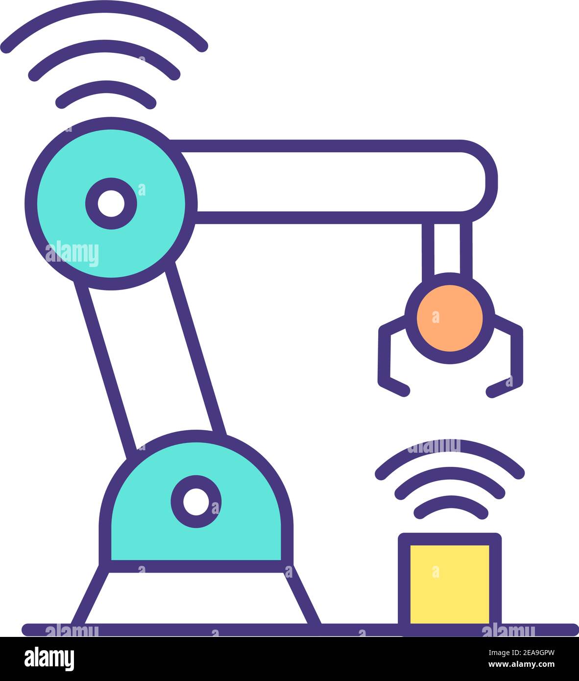 Manufacturing automation RGB color icon Stock Vector Image & Art - Alamy