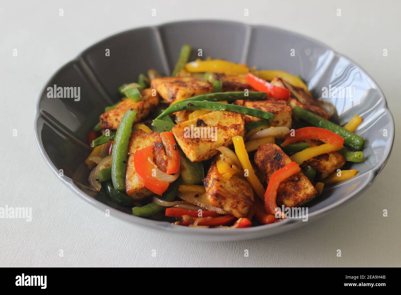 Tawa fried paneer and sautéed bell peppers. A tasty combination as ...