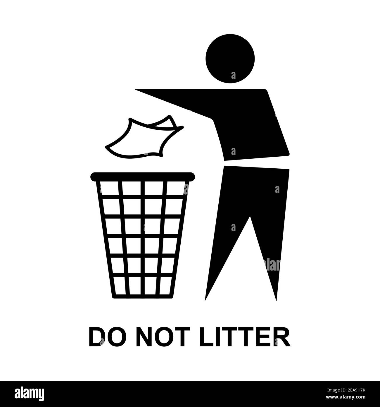 Do Not Litter Flat Icon Isolated On White Background Keep It Clean Vector Illustration Tidy