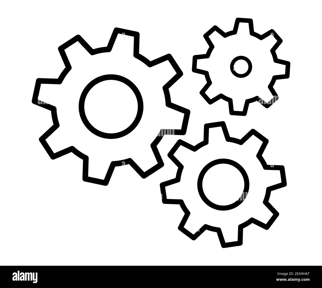 Gears icon settings , for mobile applications web sites etc. Vector ...