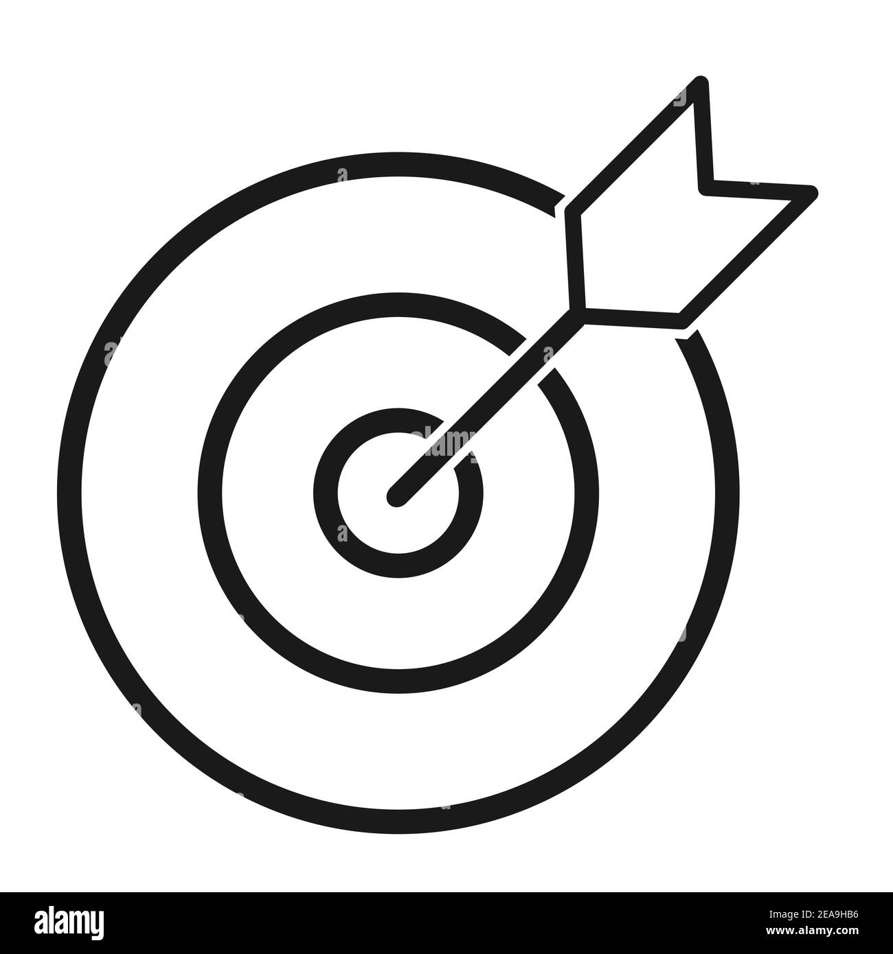 Target icon with arrow symbol for website etc. Web flat button, vector ...