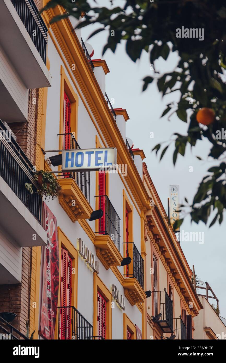 Seville hotel sign hi-res stock photography and images - Alamy