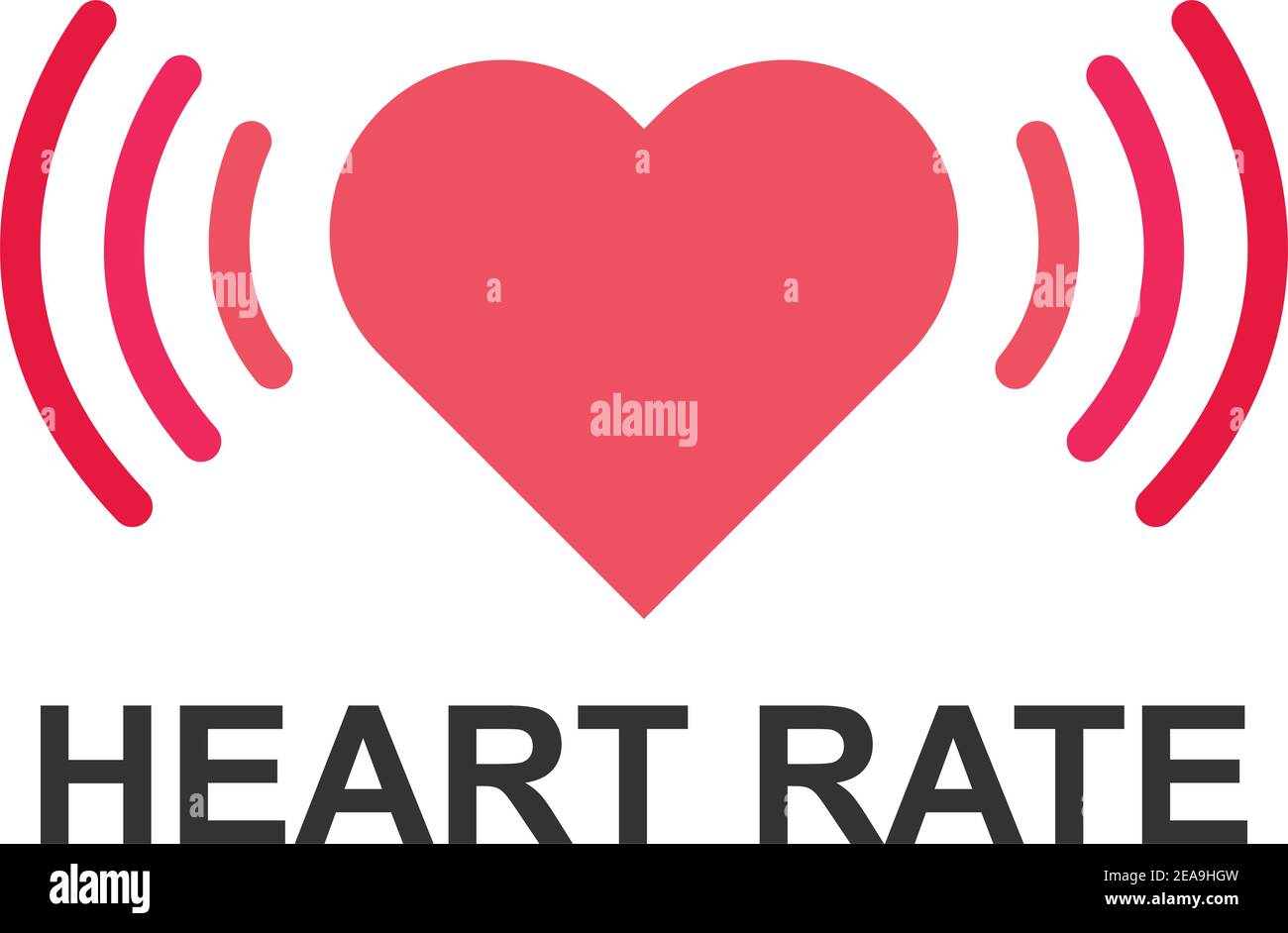 Heart rate icon isolated on white background. Shape design vector Stock ...