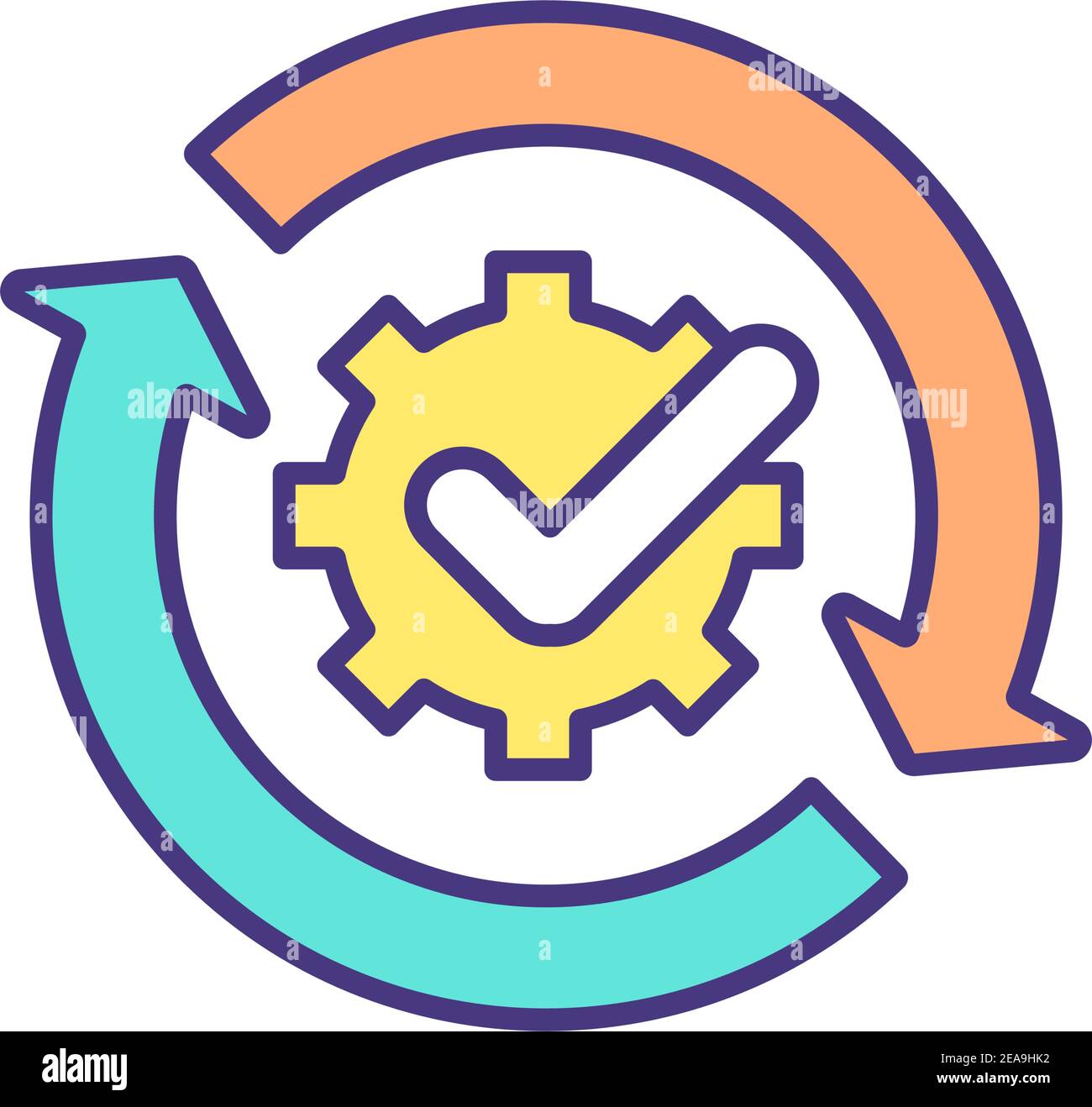 Successful automated manufacturing systems RGB color icon Stock Vector ...