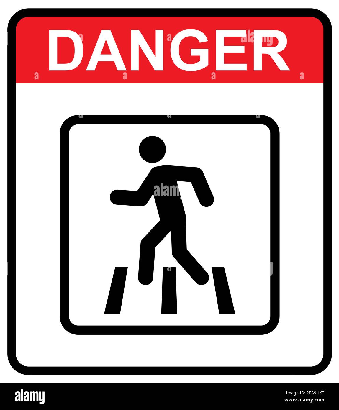 No walk icon access for pedestrians prohibition sign, vector ...