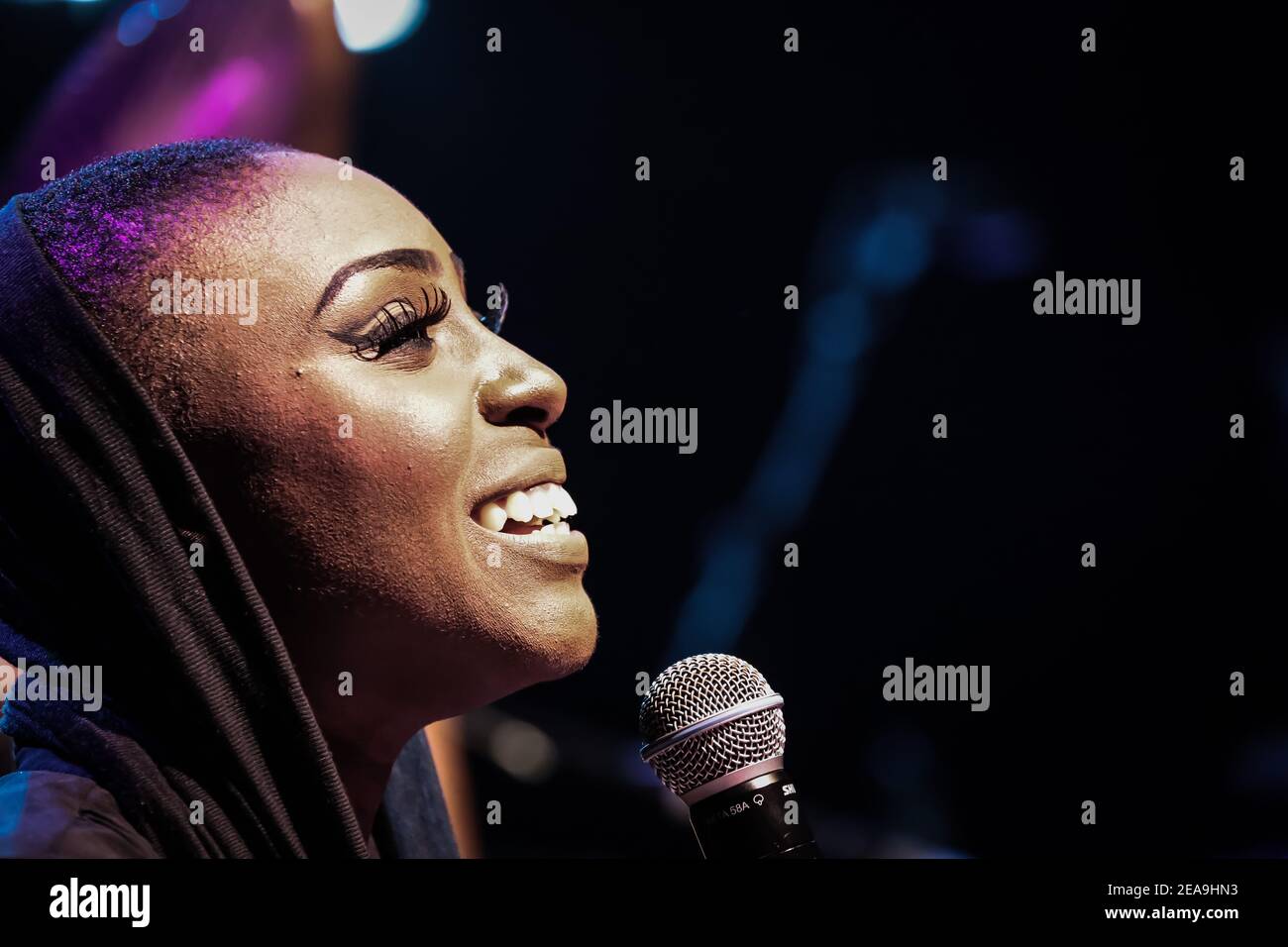 Laura Mvula live on stage at the O2 Shepherds Bush Empire Stock Photo ...