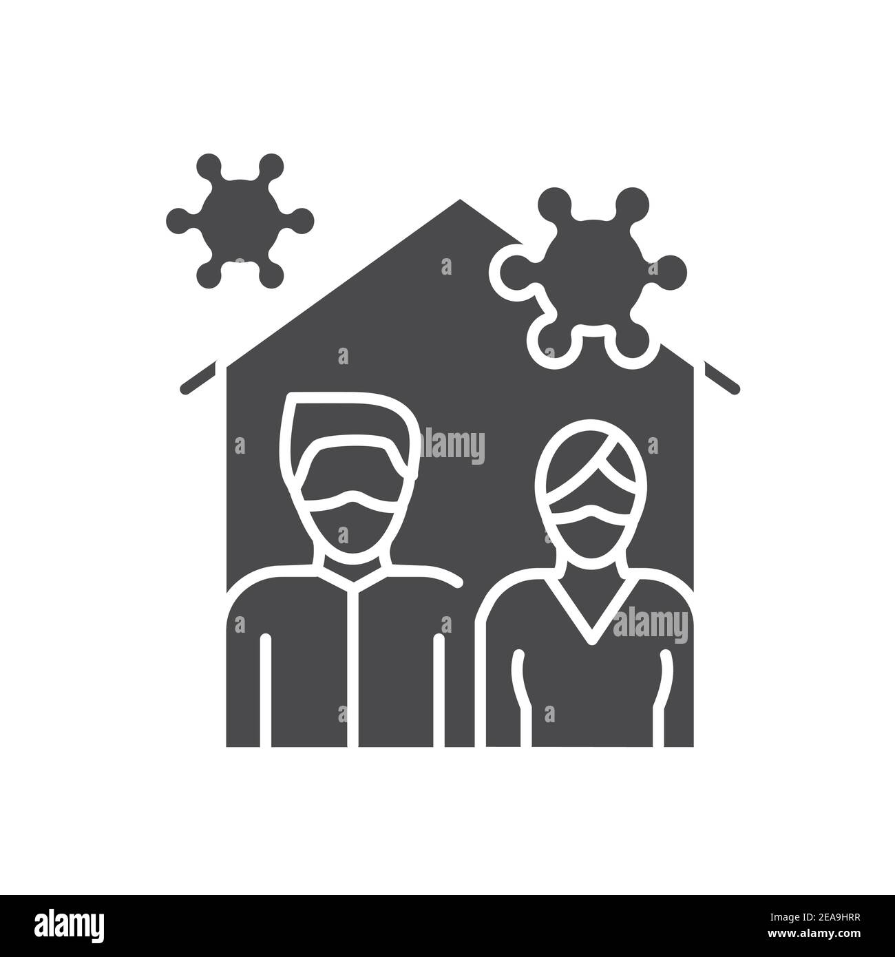 Self isolation line color icon. Sign for web page, mobile app, button ...