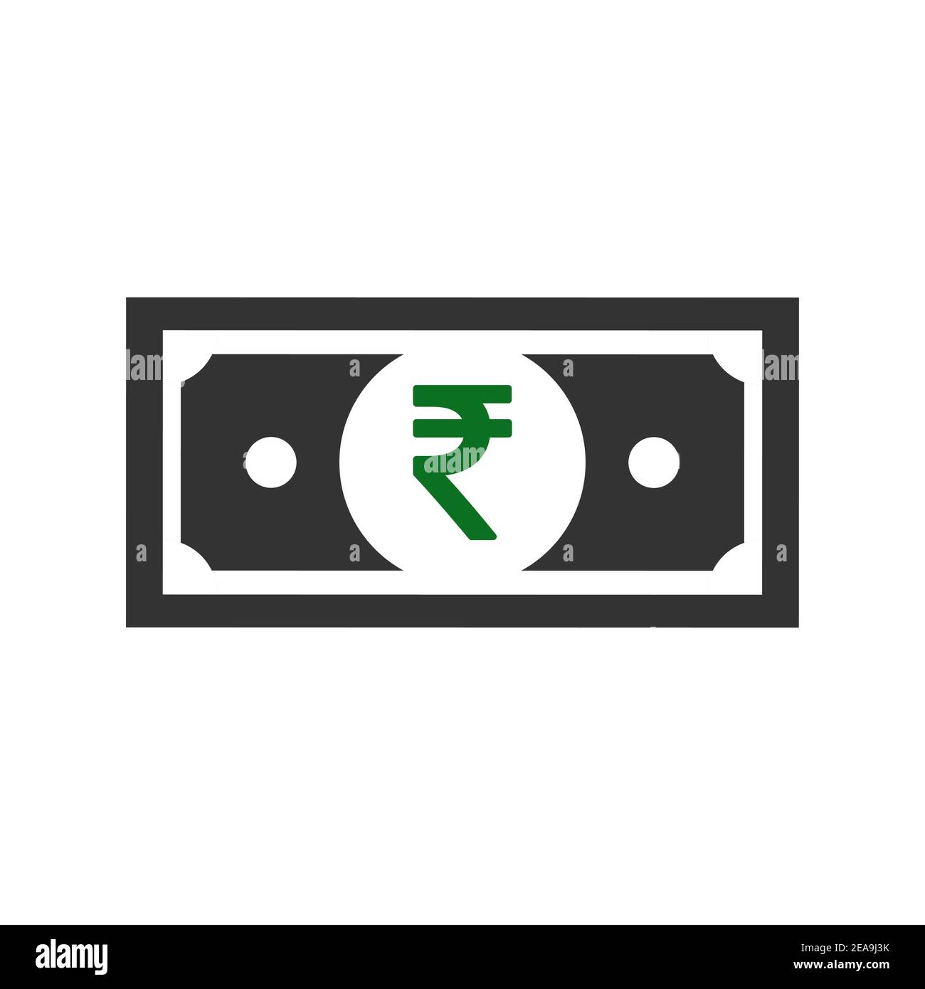 Indian rupee icon symbol isolated on white background. Vector money ...