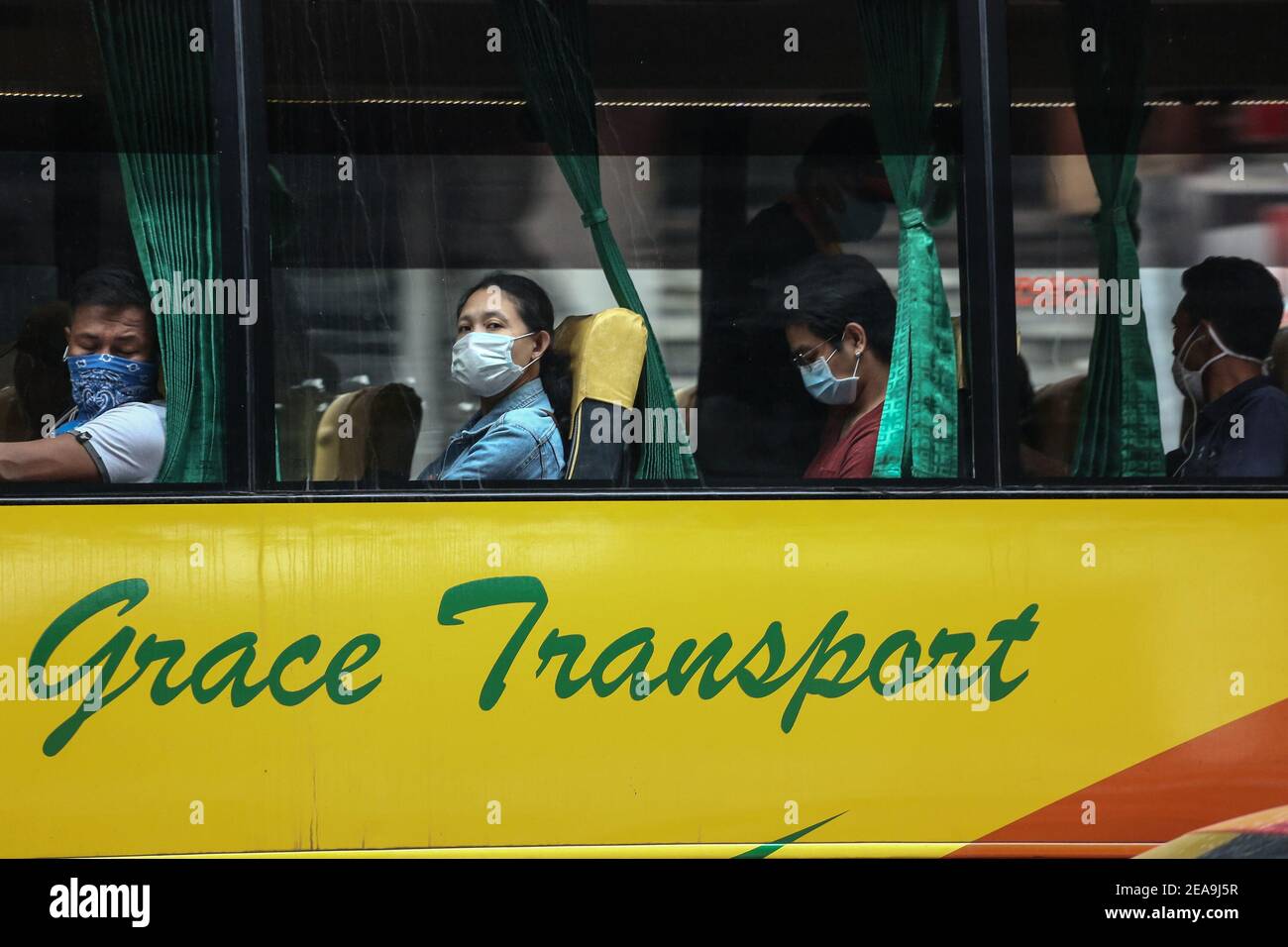 People wearing protective face masks as a prevention method for the ...