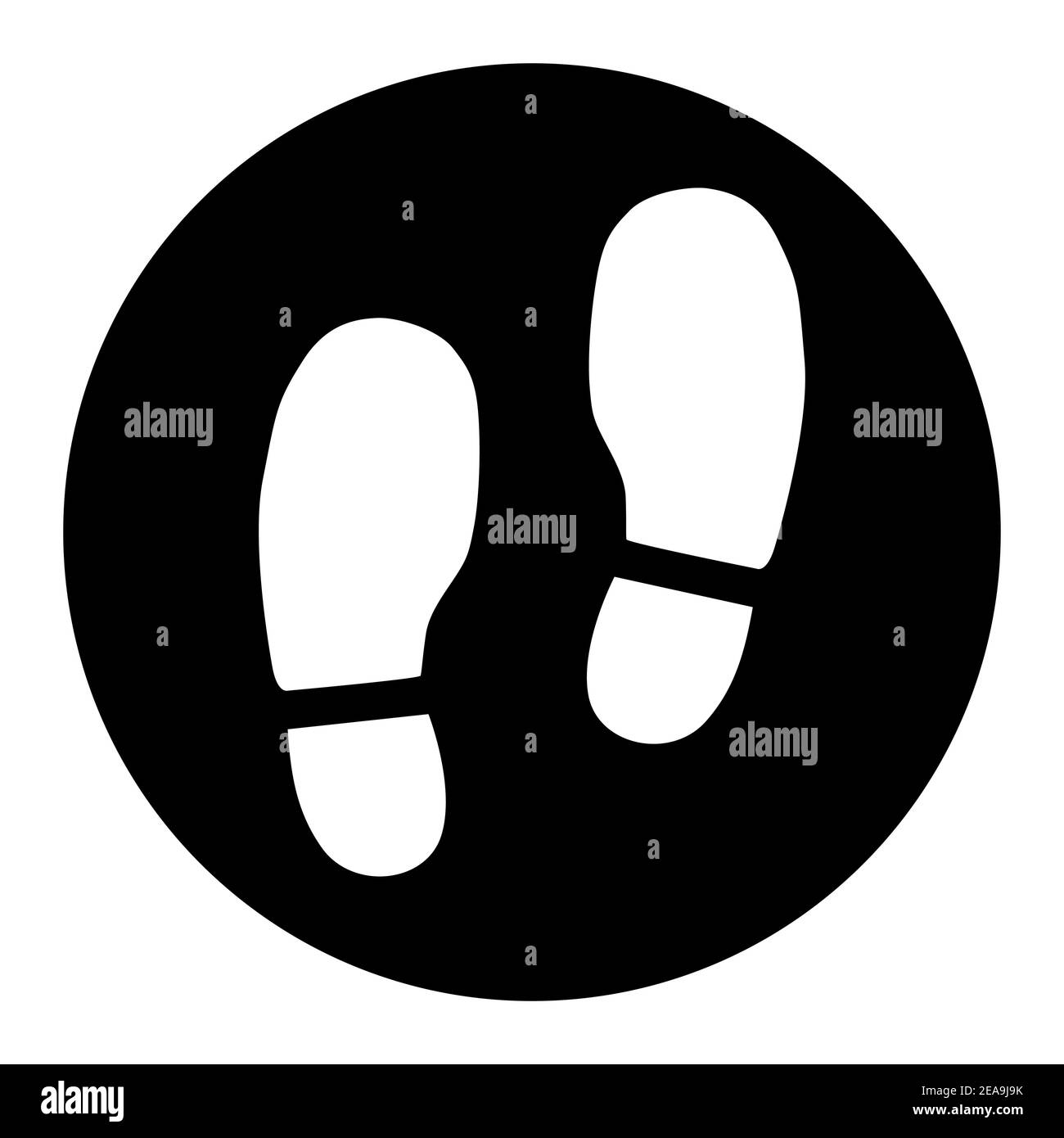 No shoes sign isolated on white background. Warning vector symbol ...