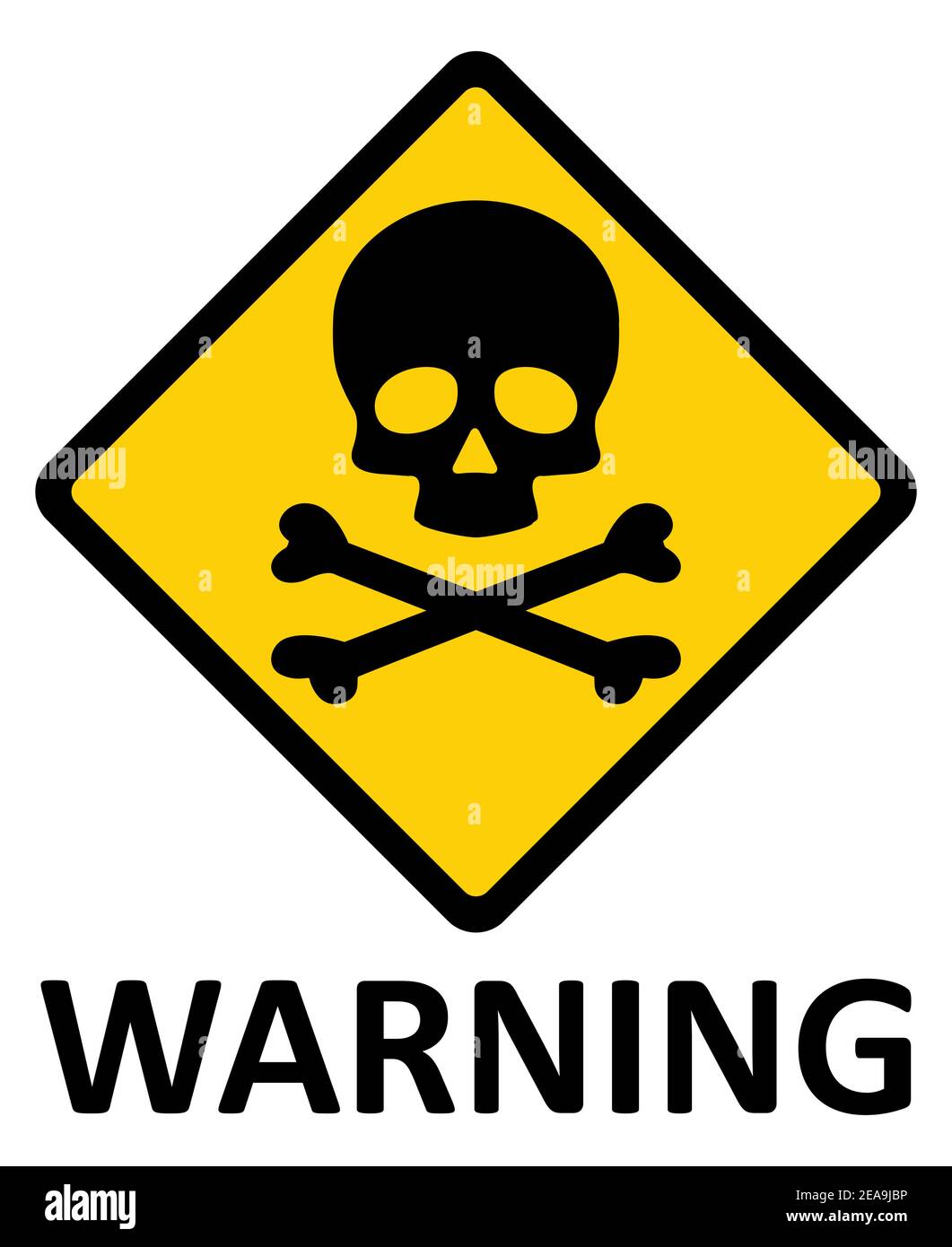 Skull bones mark danger warning Cut Out Stock Images & Pictures - Alamy
