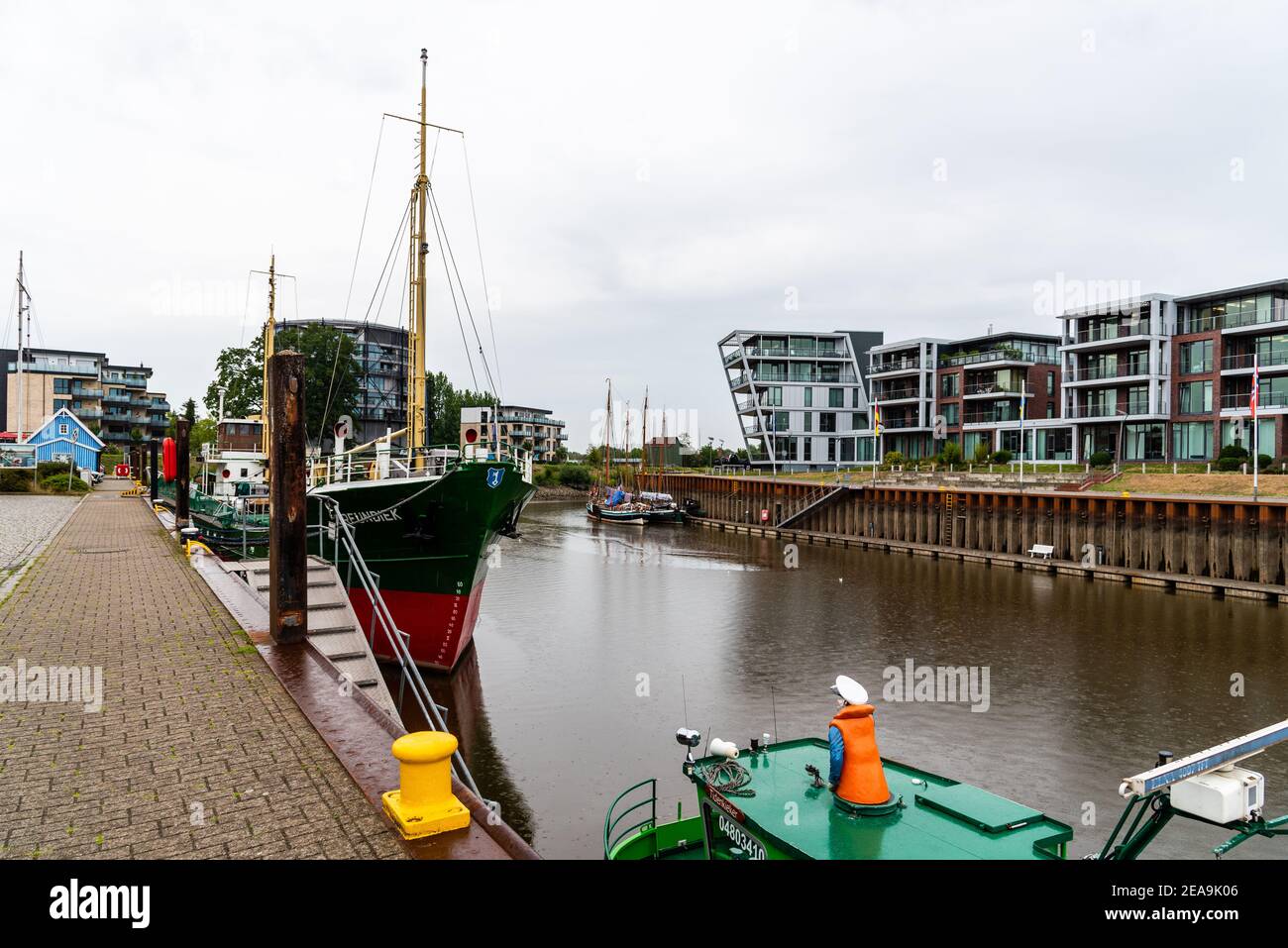 Germany stade old port boat hi-res stock photography and images - Alamy