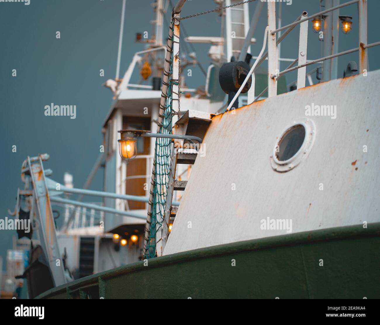 Detail of a structure of a fishing boat Stock Photo - Alamy