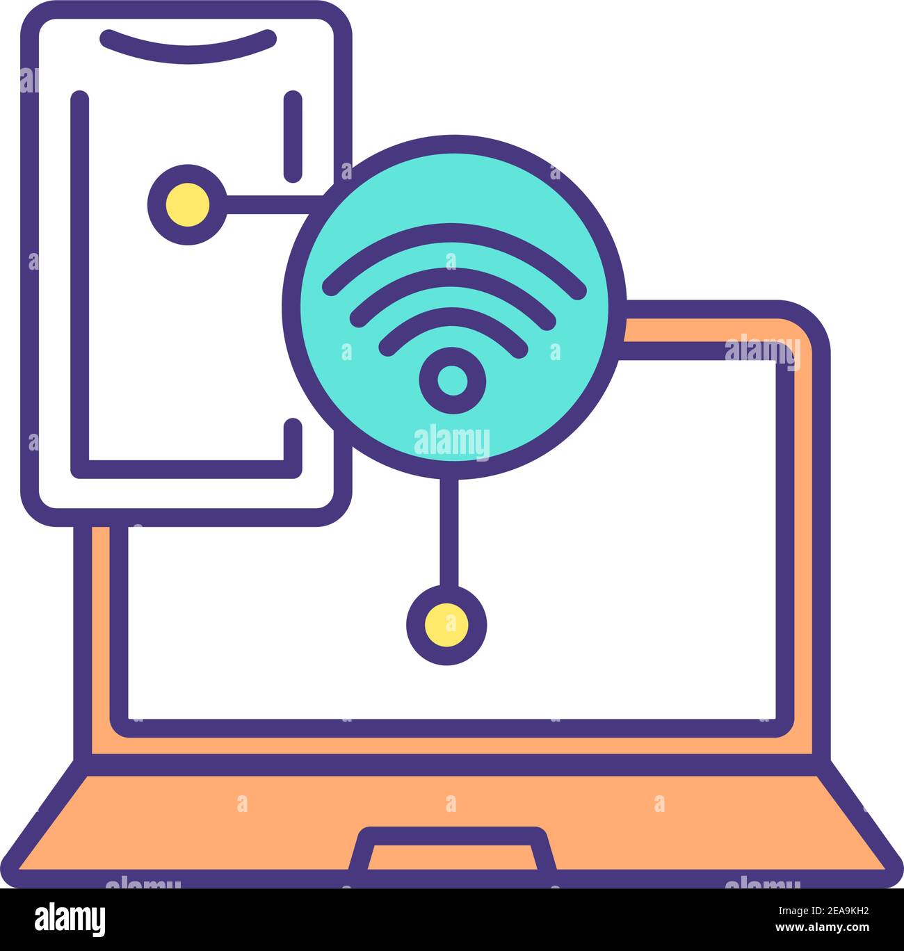 Connected devices RGB color icon Stock Vector Image & Art - Alamy