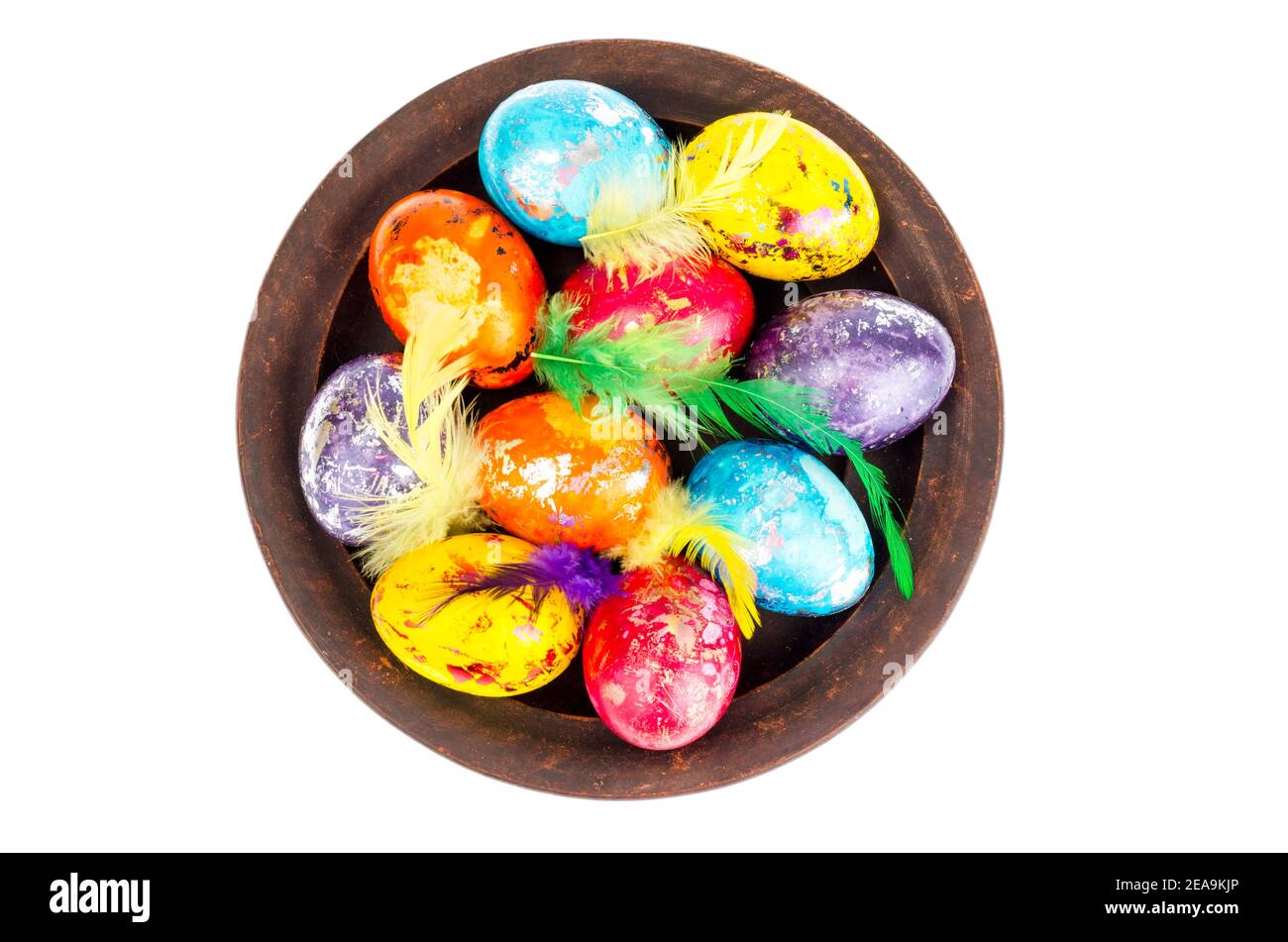 Colored eggs - symbol of celebration of Easter. Studio Photo Stock ...
