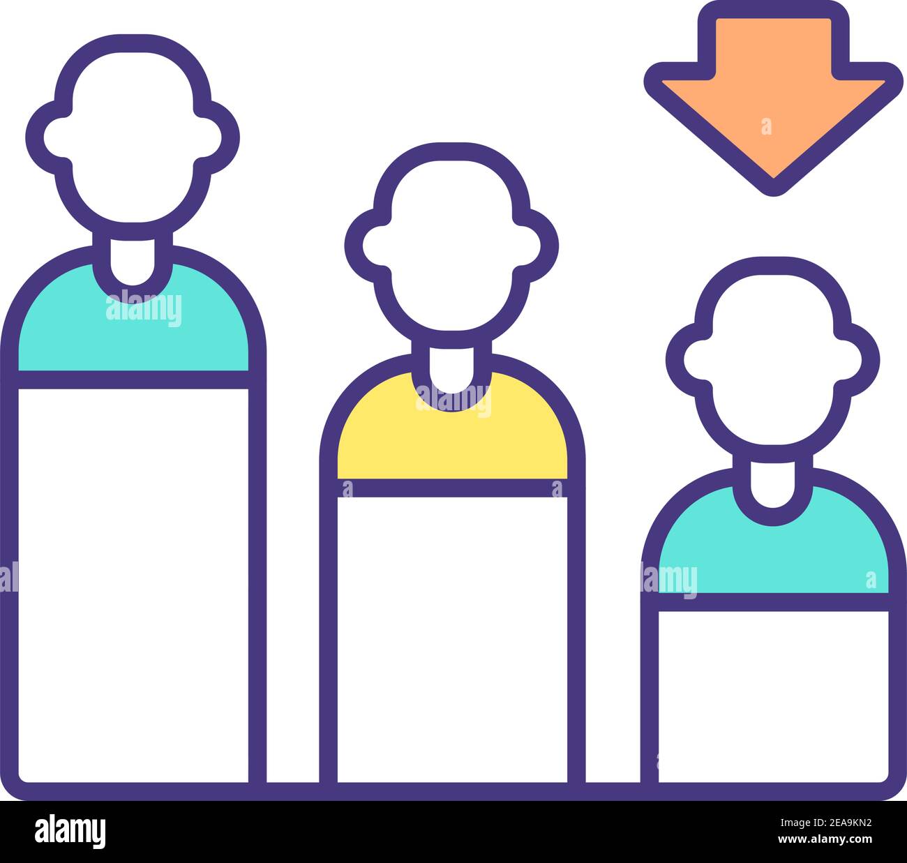 Employment downsizing RGB color icon Stock Vector Image & Art - Alamy