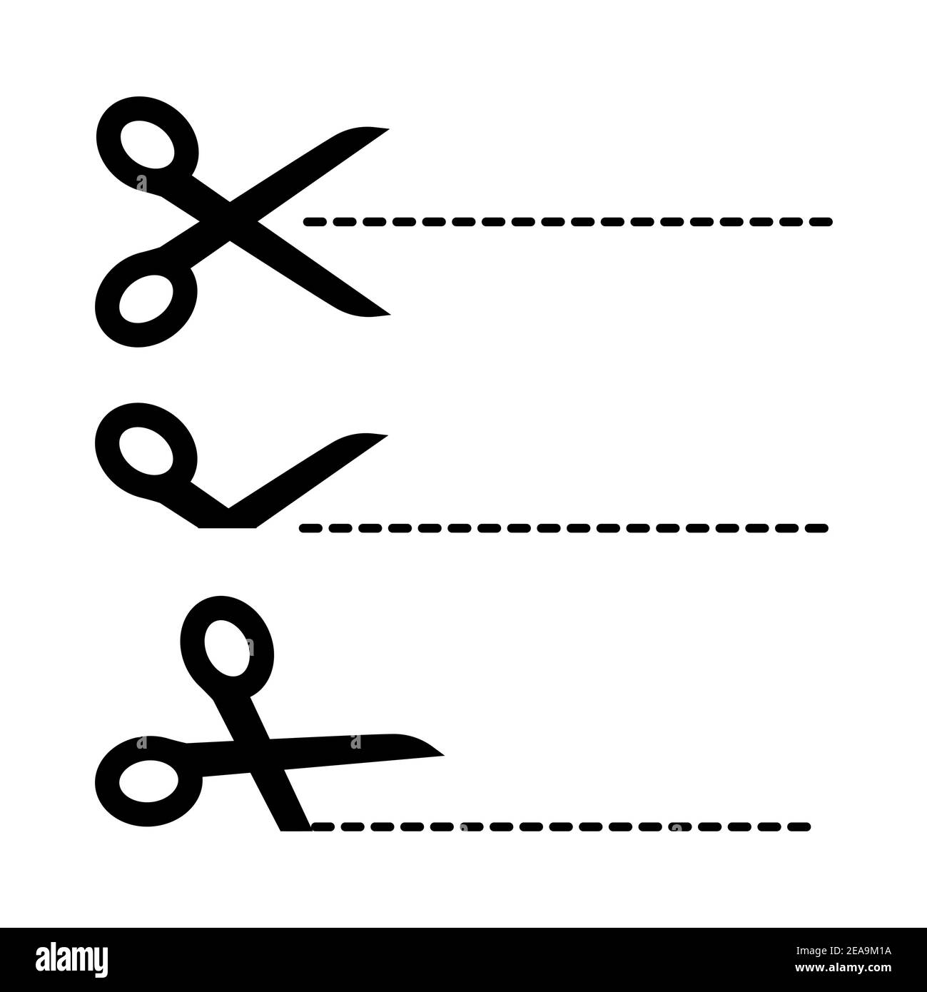 Flat scissors icon set of isolated on white background. Modern design ...