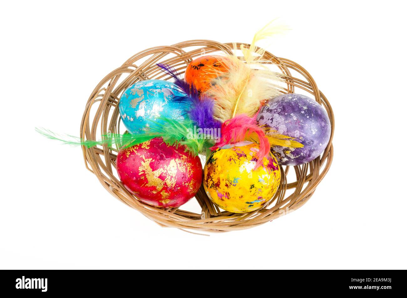 Colored eggs - symbol of celebration of Easter. Studio Photo Stock ...
