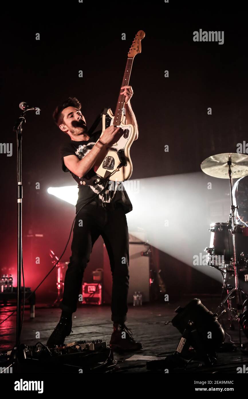 Taylor Rice of Local Natives live on stage at the Brixton Academy O2 ...