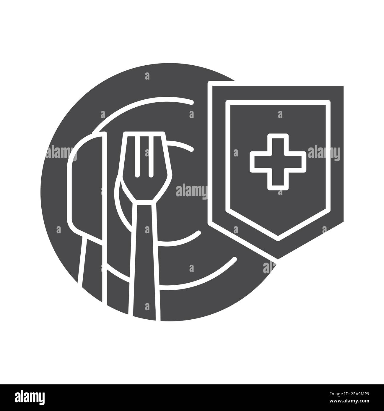 Safe food color line icon. Epidemic prevention. Sign for web page ...