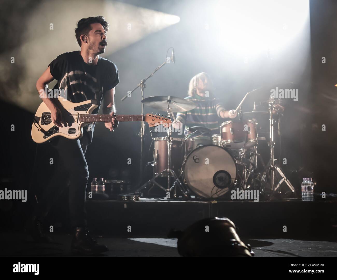 Taylor Rice of Local Natives live on stage at the Brixton Academy O2 ...