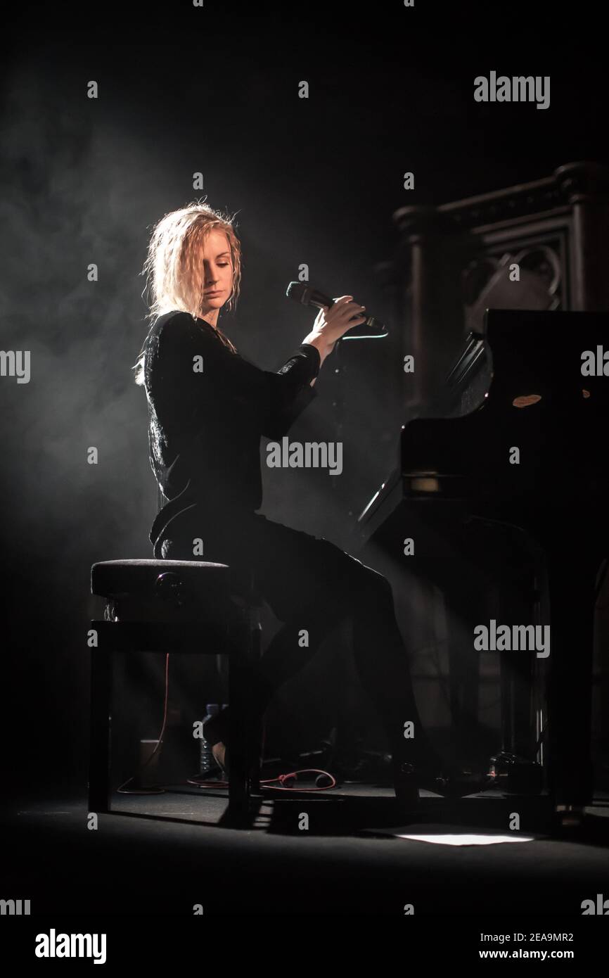 Agnes Obel live on stage at London's Union Chapel Stock Photo - Alamy