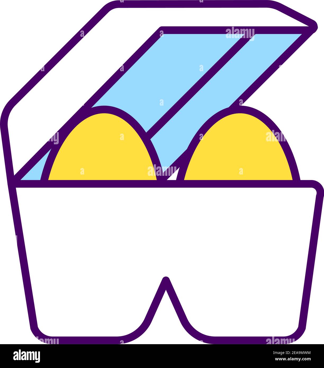 Eggs package color icon Cut Out Stock Images & Pictures - Alamy