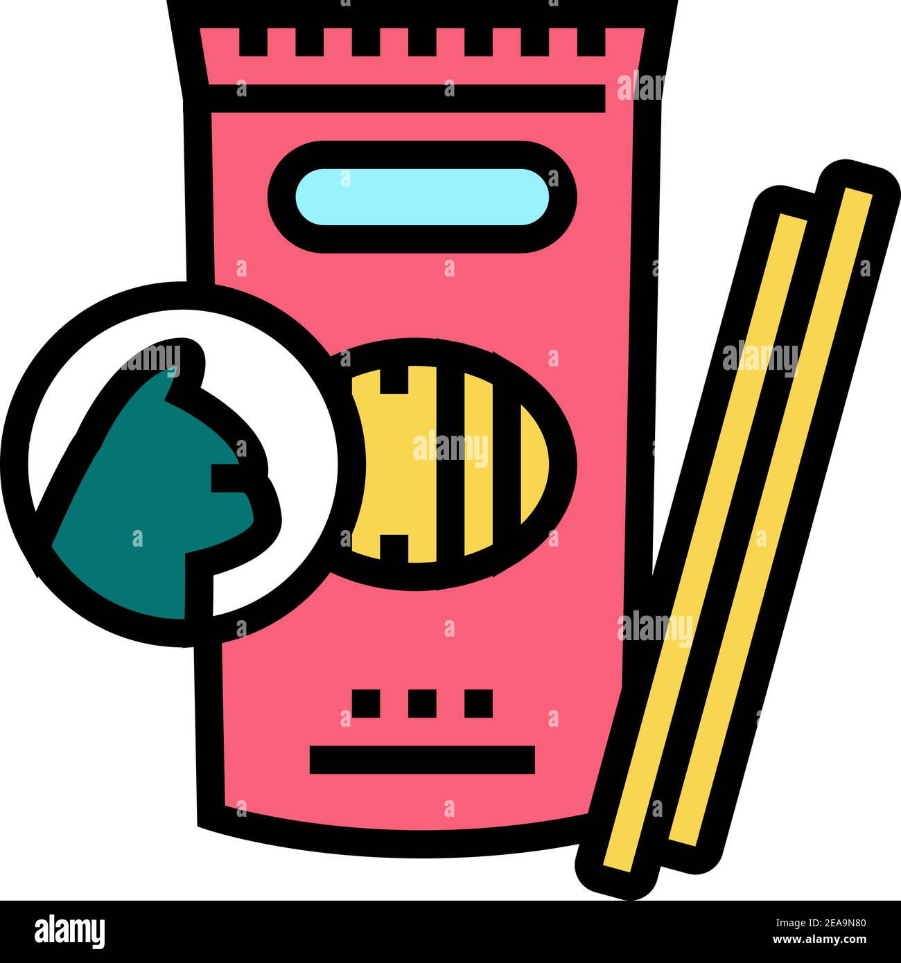 Delicacy food cat color icon hi-res stock photography and images - Alamy