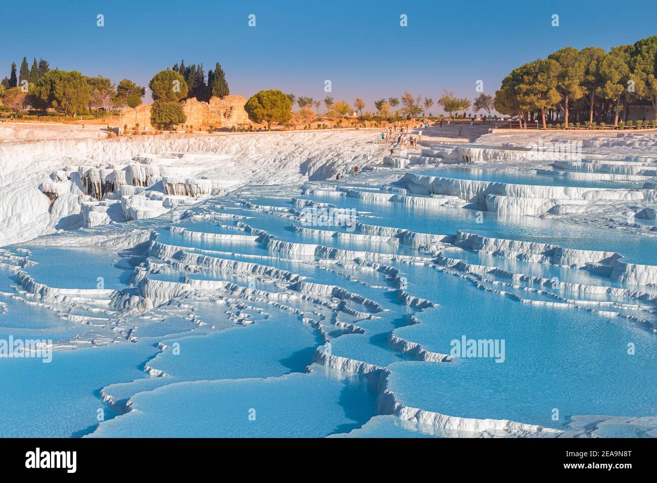 One of the main tourist attractions in Turkey is the travertines and ...