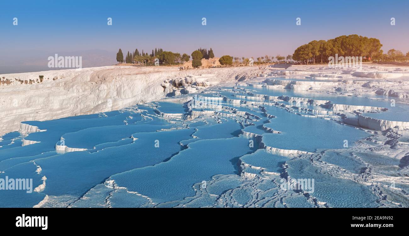 One of the main tourist attractions in Turkey is the travertines and ...
