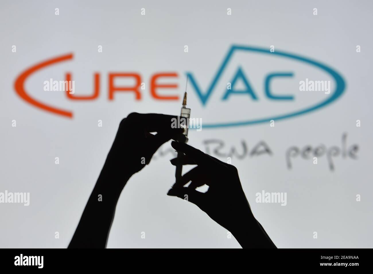 In this photo illustration a silhouette of hands holding a medical ...