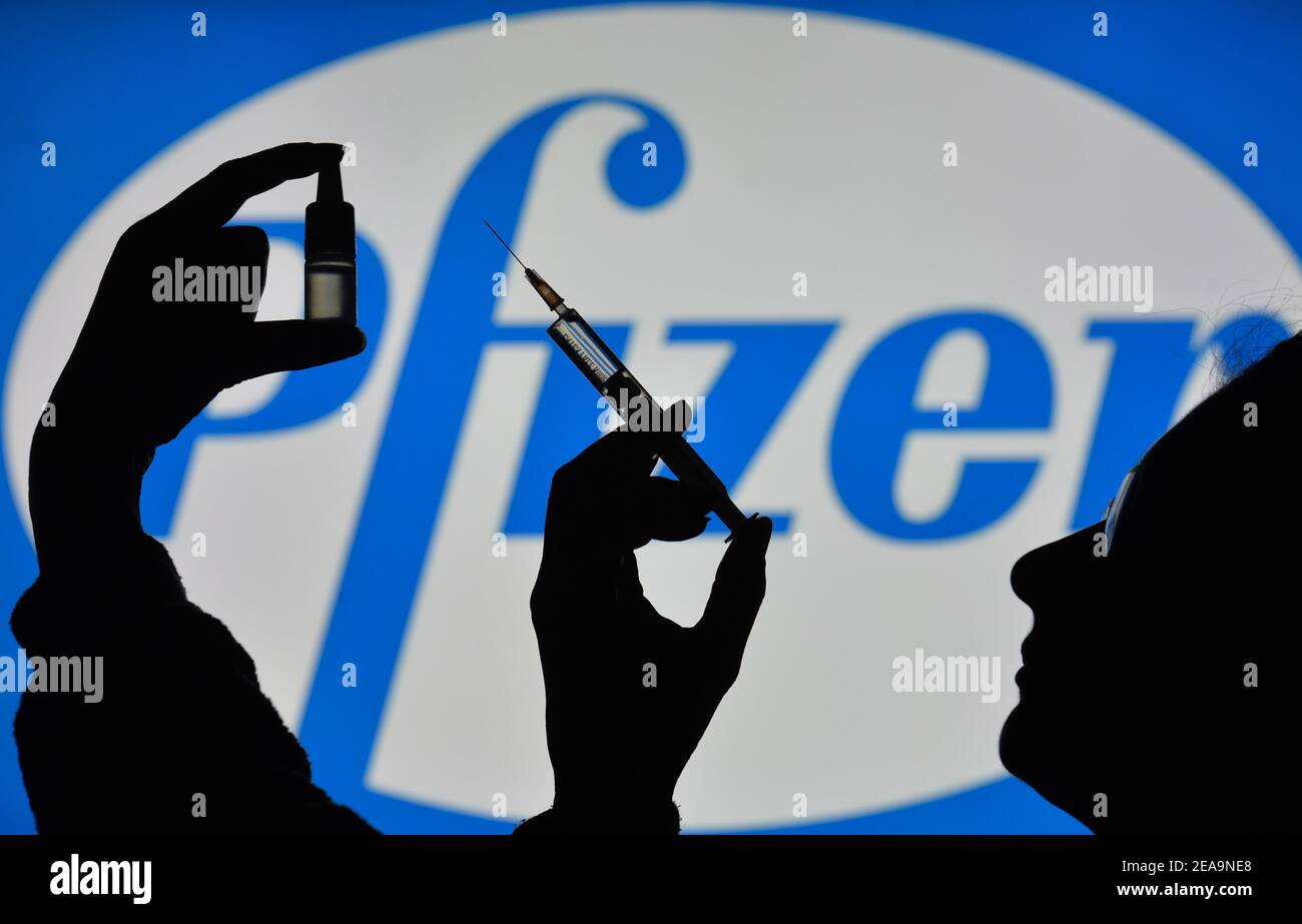 In this photo illustration a silhouette of a man holding a medical ...