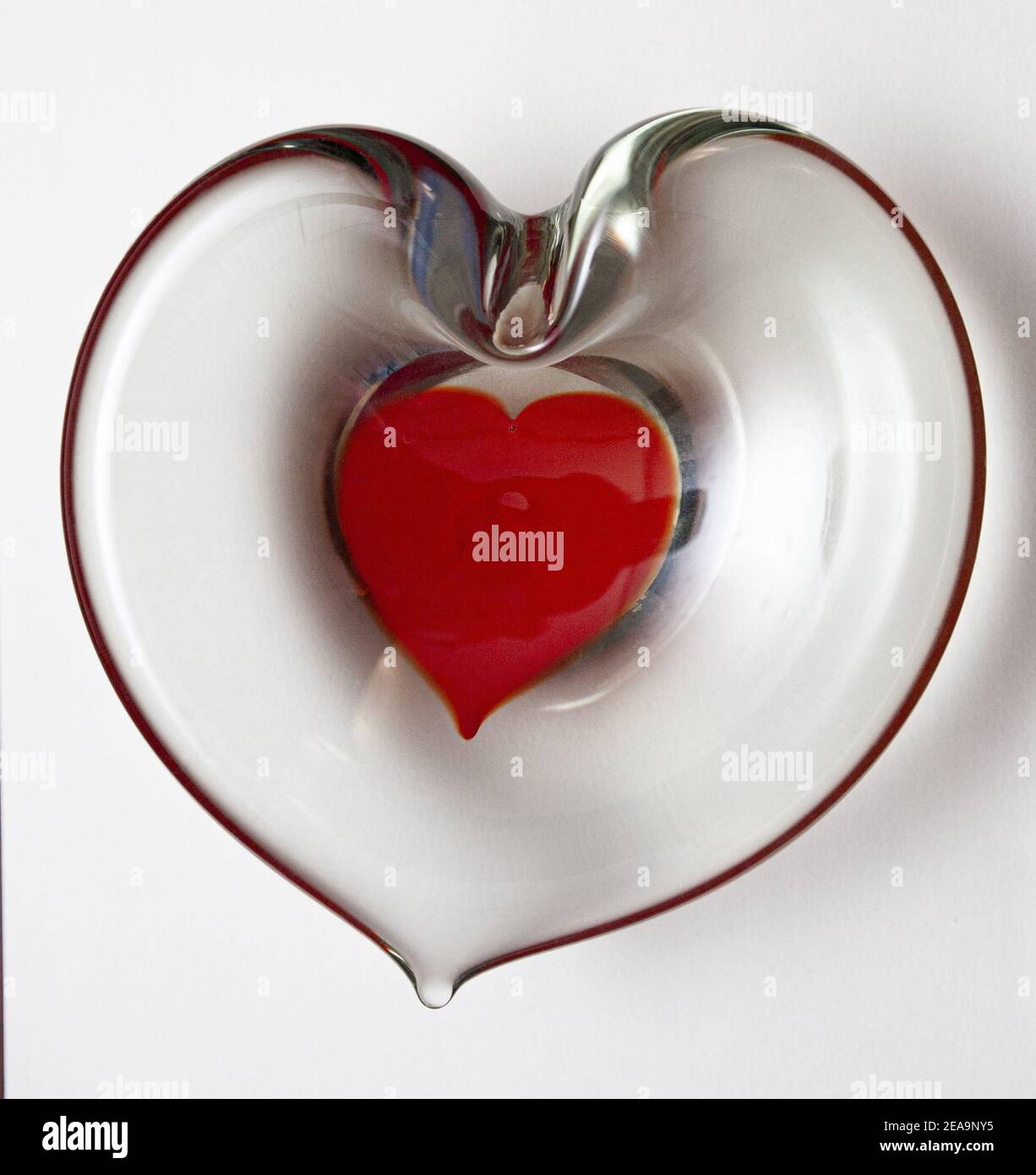 Glass transparent heart. Holiday illustration. The symbol of Valentine ...