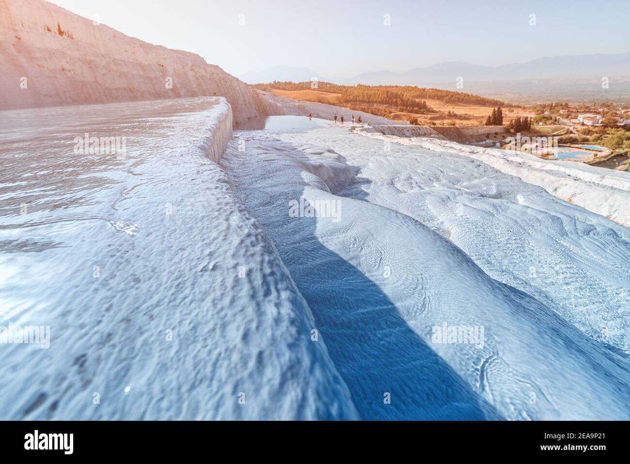 One of the main tourist attractions in Turkey is the travertines and ...