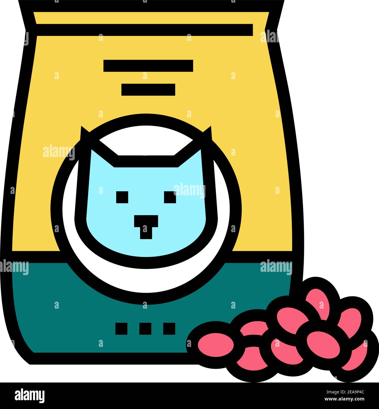 cat dry food color icon vector illustration Stock Vector Image & Art ...