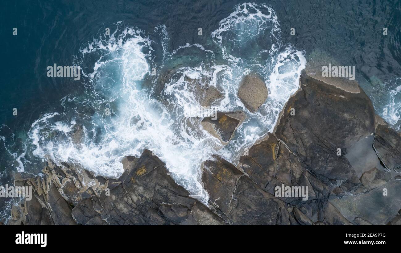 Top view aerial photo from flying drone of islands, ocean turquoise ...