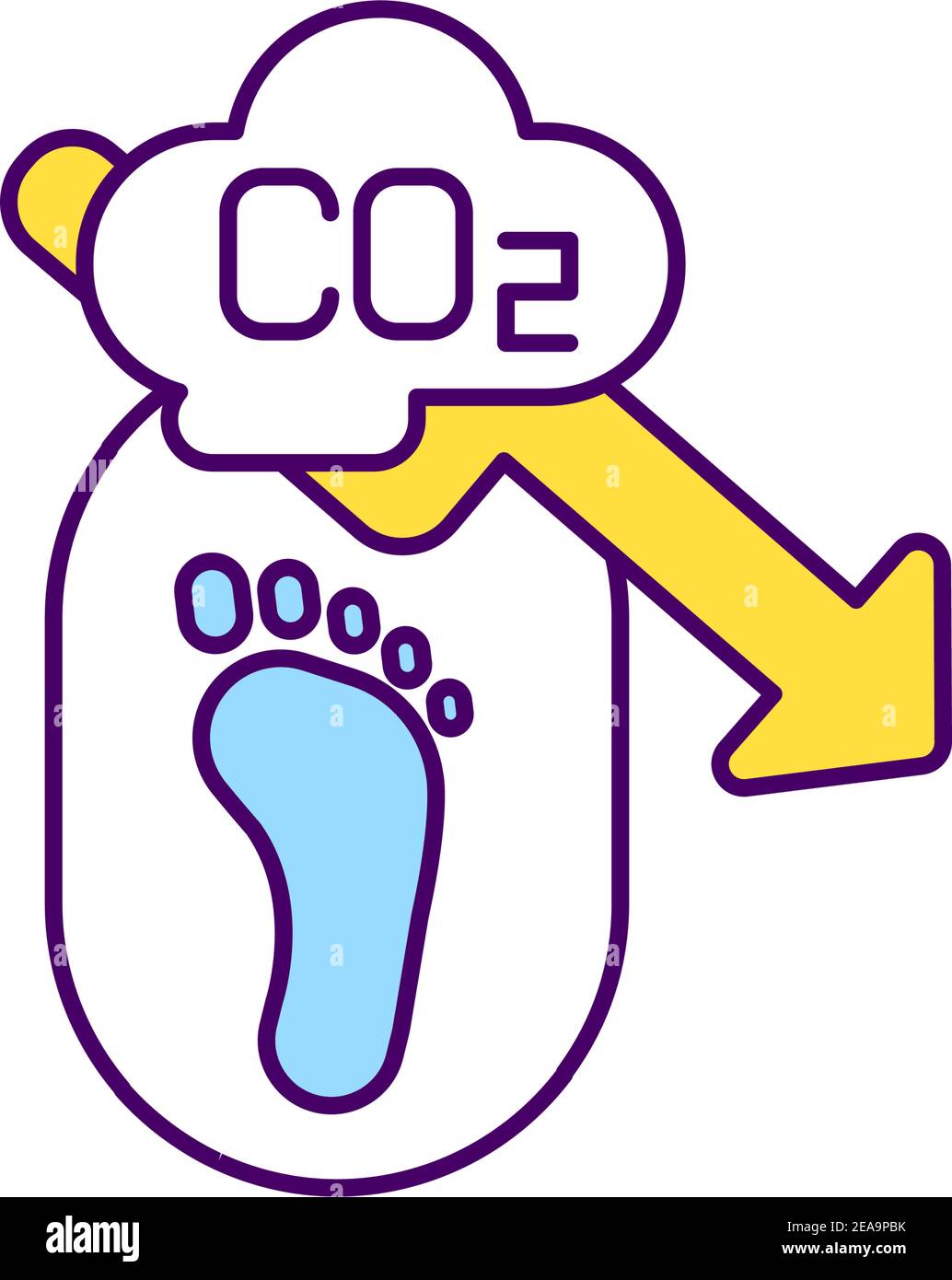 Reducing carbon emissions RGB color icon Stock Vector Image & Art - Alamy